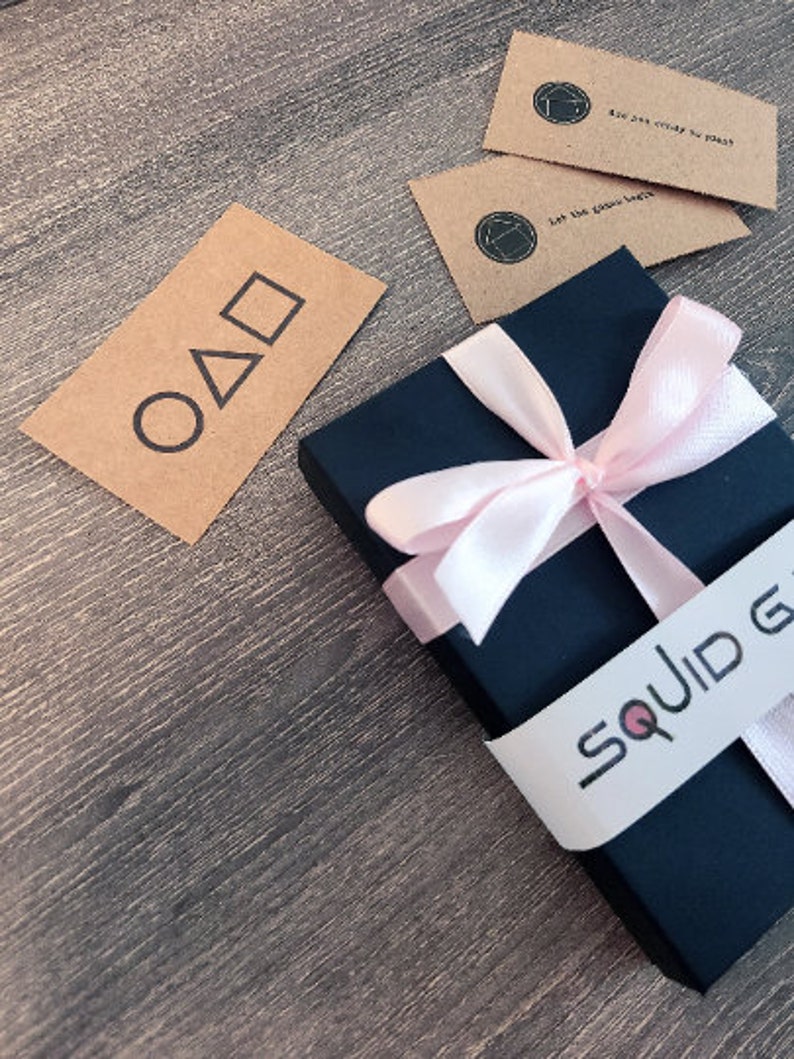 Squid Coffin Box Parody Game Invitation Business Card Gift Box Pink ...