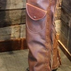 Men's Hand Crafted Native American Cowboy Style Leather Pant Rodeo ...