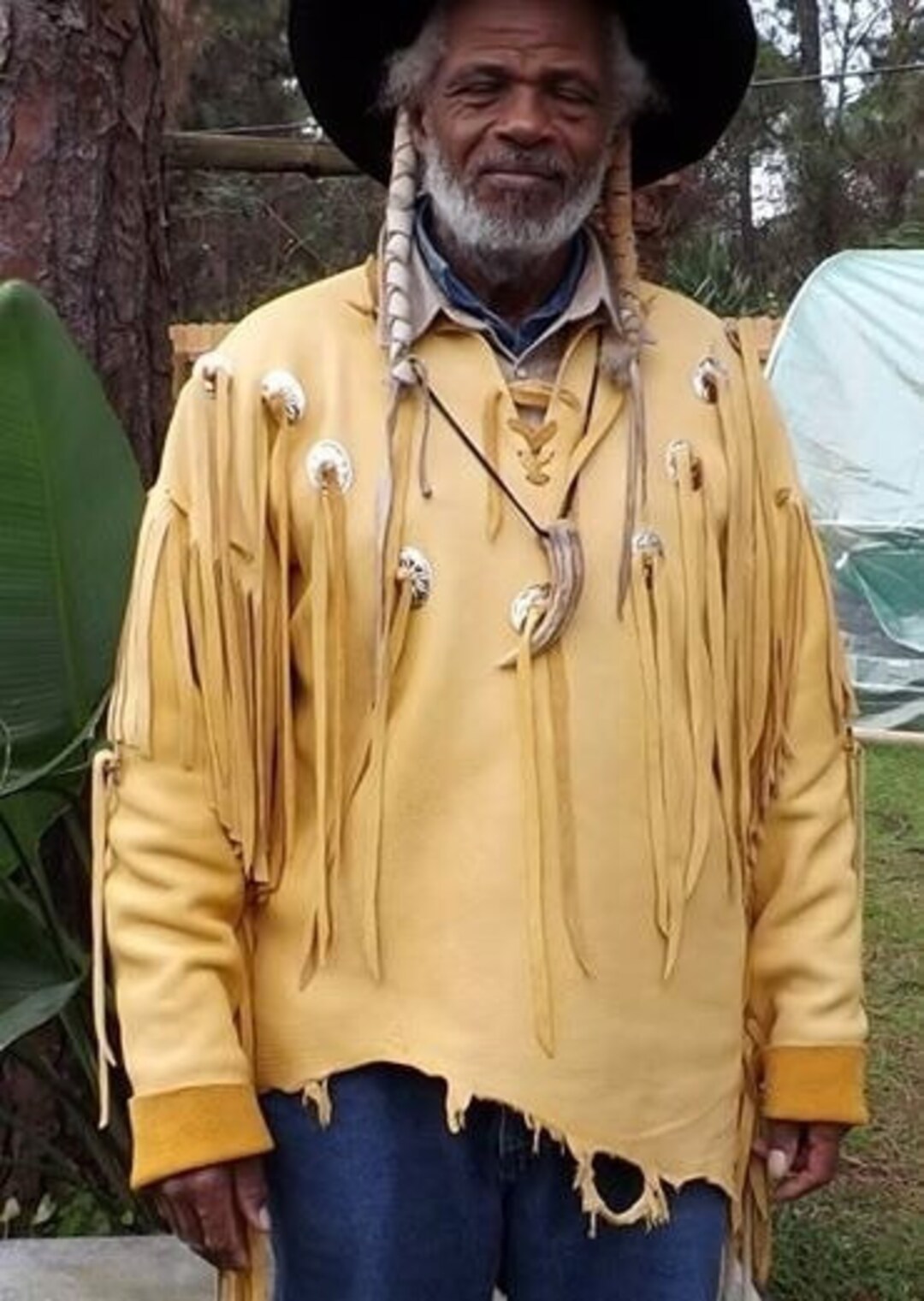 Mens Vintage Fringe Leather Jacket Suede Leather Jacket, Mens Cowboy ...