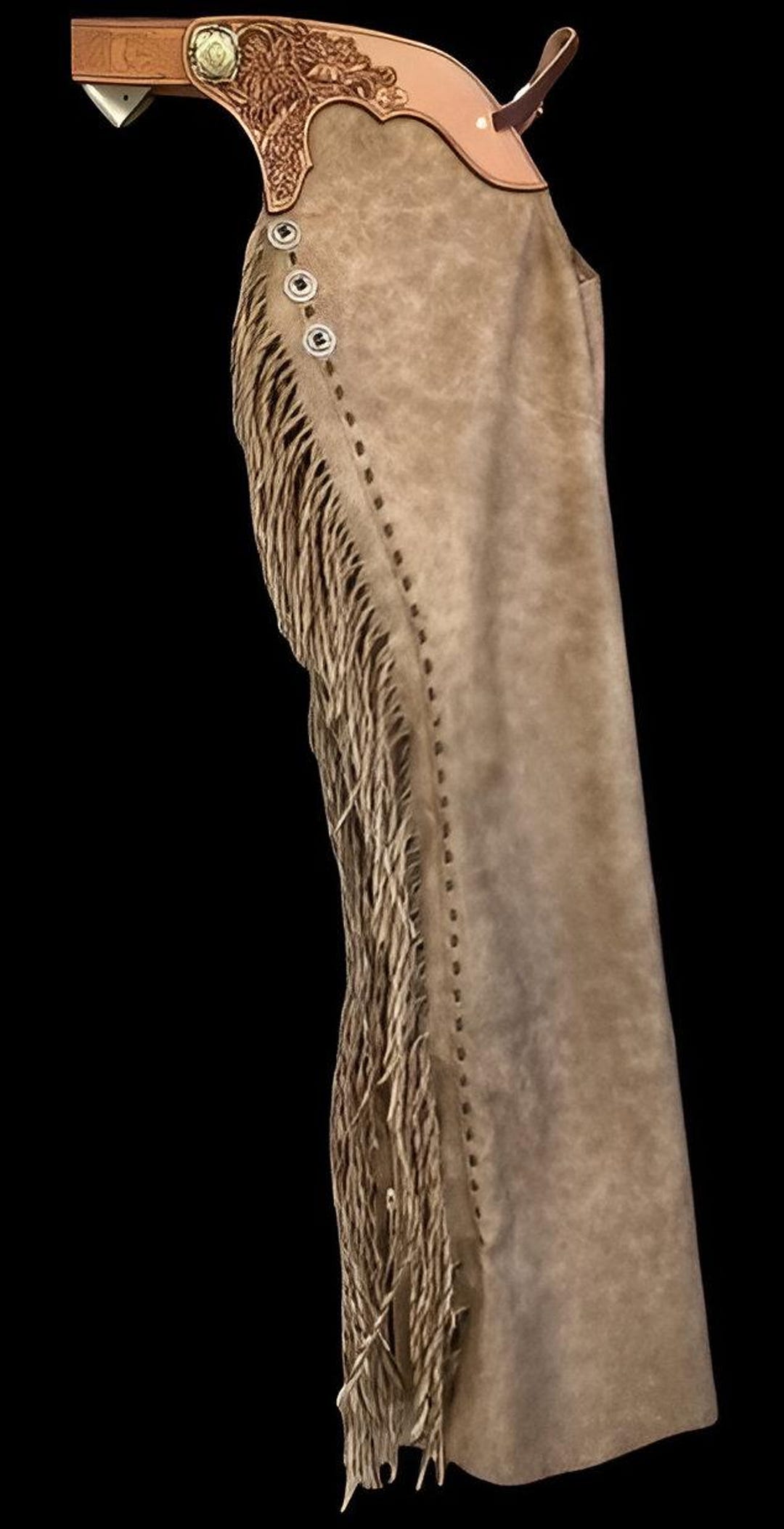 Hand Crafted Tooled Yoke Native American Cowboy Style Leather Pant ...
