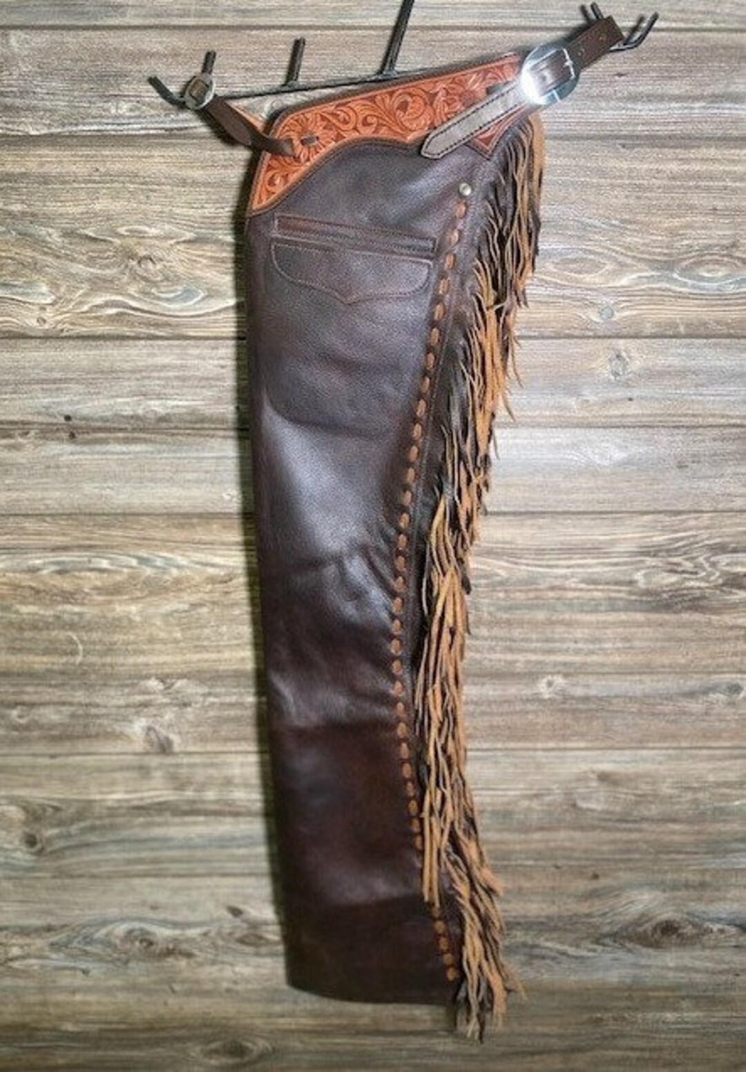 Men's Hand Crafted Tooled Yoke Native American Cowboy Style Leather ...