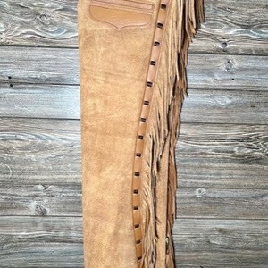 Men's Hand Crafted Chap Native American Cowboy Chap Style Suede Leather ...