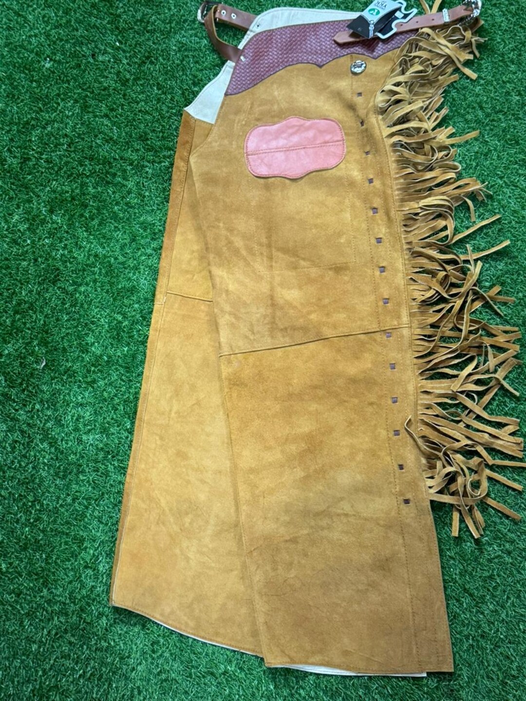 Hand Crafted Chap Native American Cowboy Style Suede Leather Pant Rodeo ...