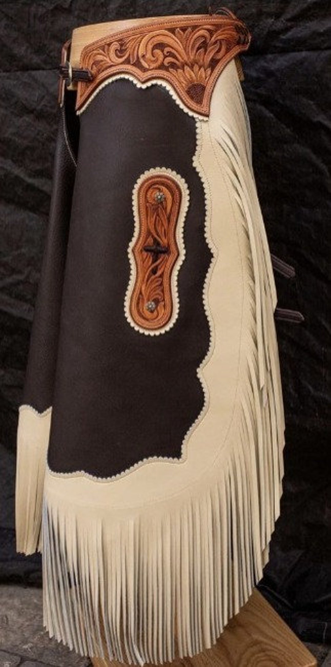 Men's Hand Crafted Tooled Yoke Native American Cowboy Style Leather ...