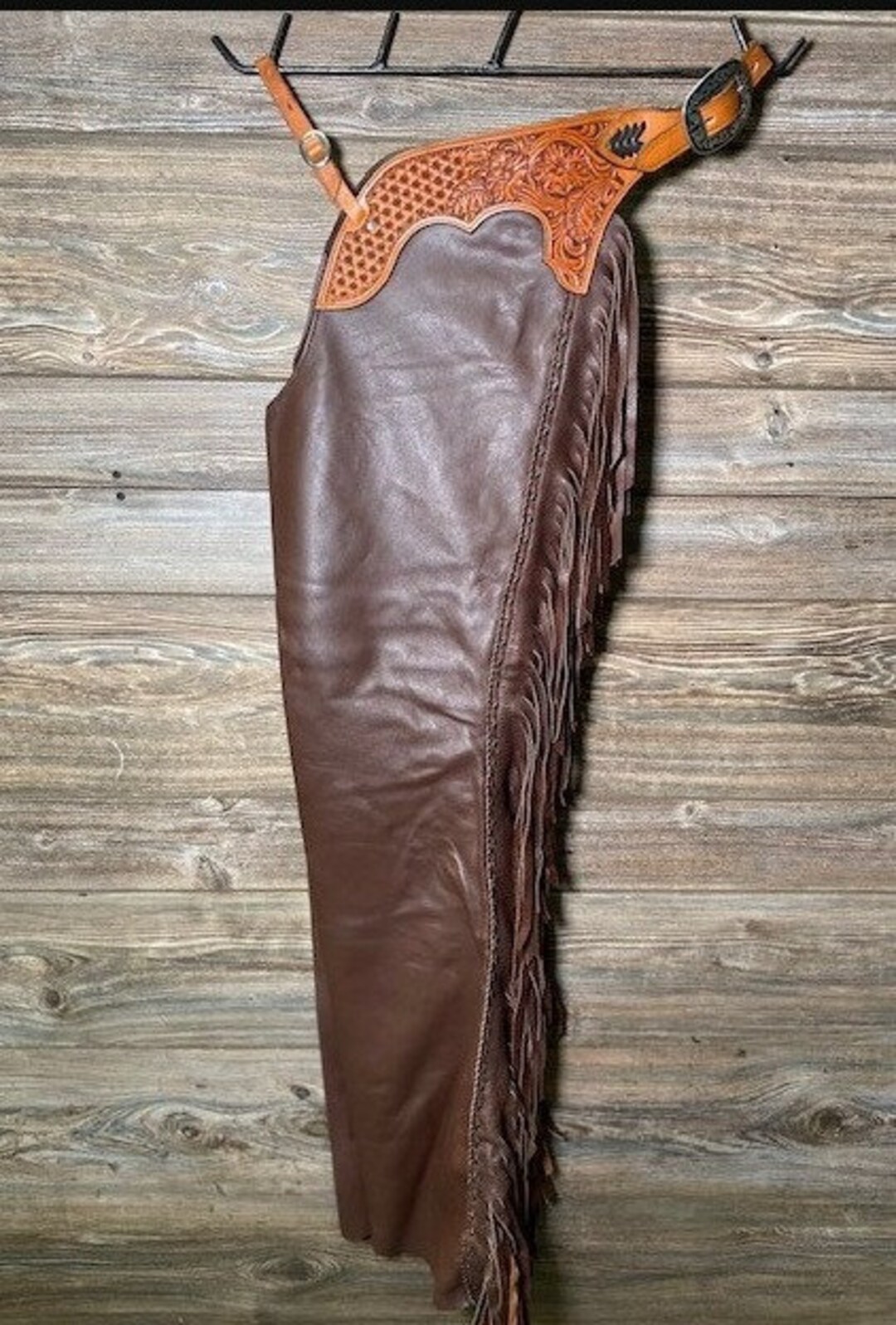 Men's Hand Crafted Tooled Yoke Native American Cowboy Style Leather ...
