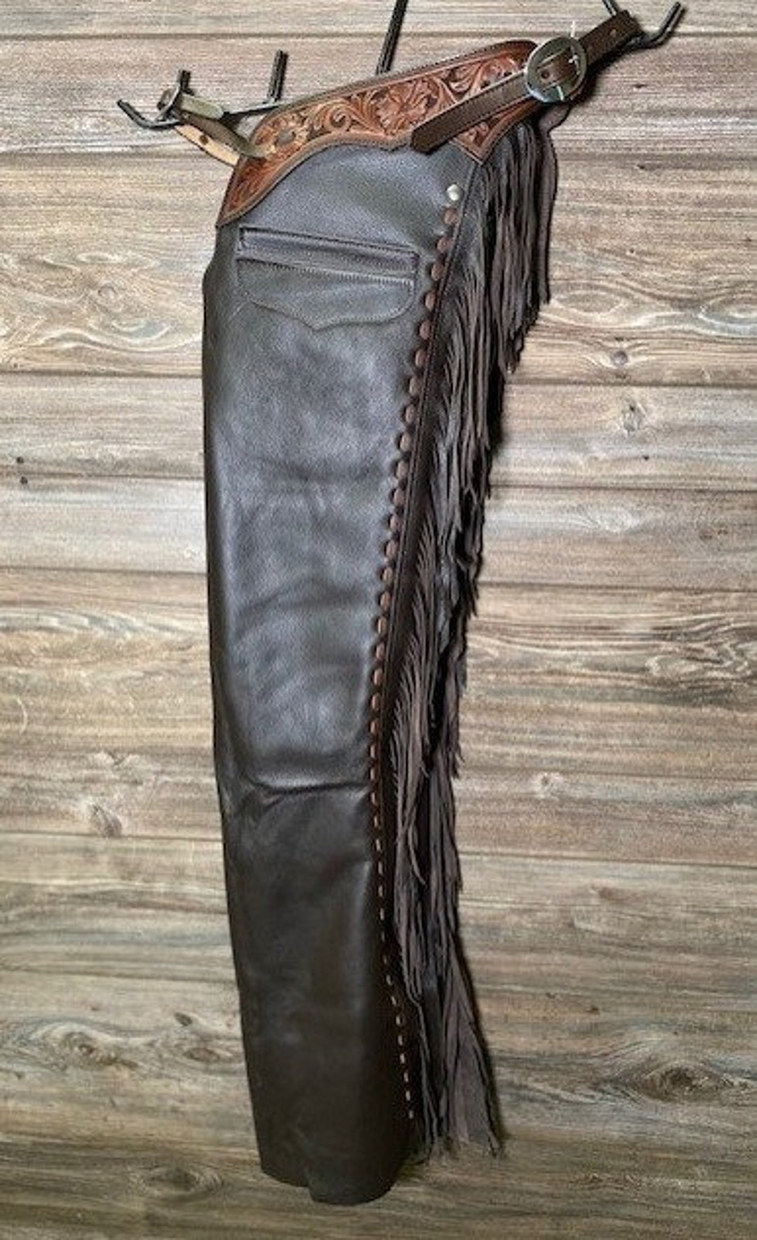 Men's Hand Crafted Tooled Yoke Native American Cowboy Style Leather ...