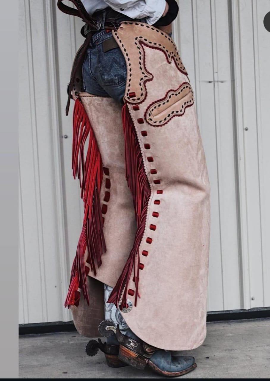 Men's Hand Crafted Chap Native American Cowboy Style Suede Leather ...