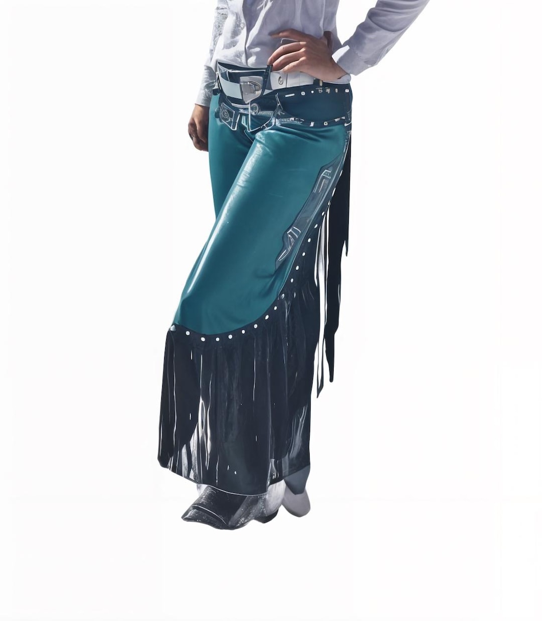 Ladies Chaps Hand Crafted Native American Cowgirl Style Suede Leather ...
