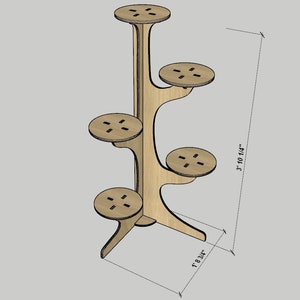 Plant Stand, Tiered Plant Stand, Wooden Plant Stand, Cnc Cut Files, Cnc ...