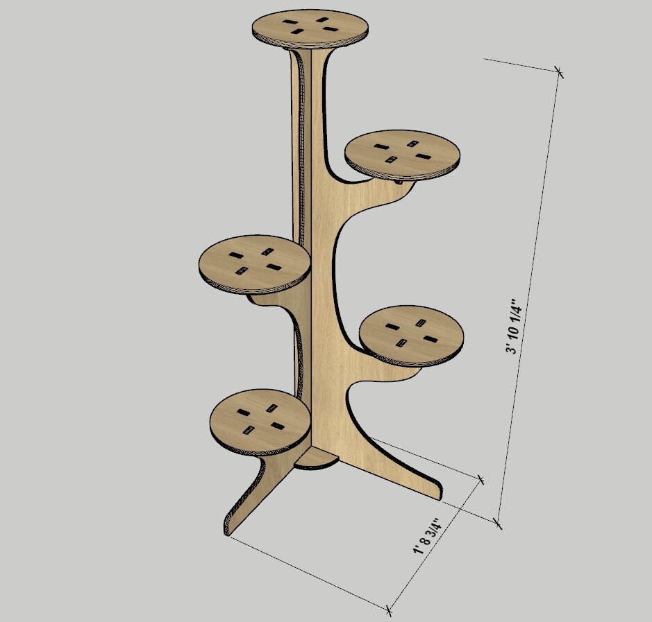 Plant Stand, Tiered Plant Stand, Wooden Plant Stand, Cnc Cut Files, Cnc ...