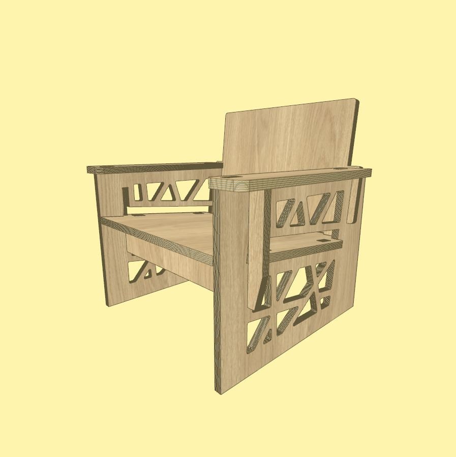 Armchair, Modern Furniture, Daddy Armchair, CNC Cut Files, Dinner Table ...