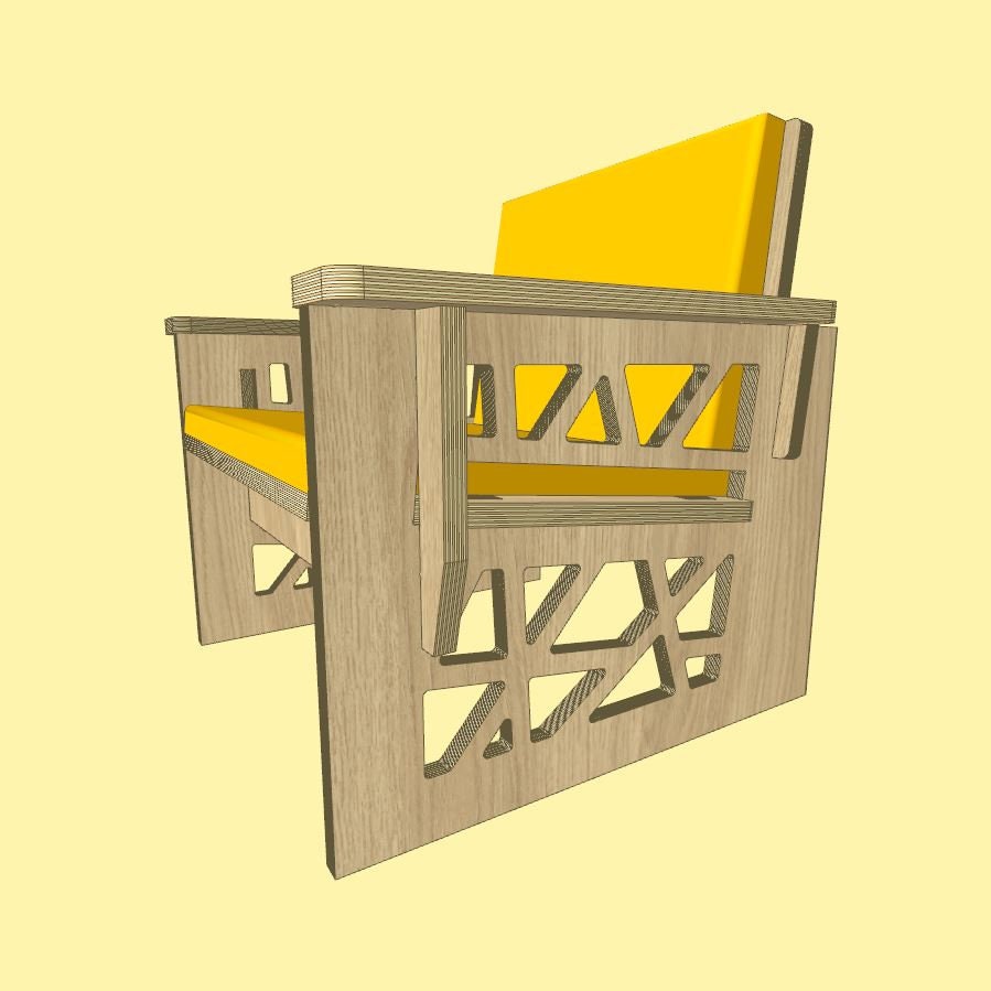 Armchair, Modern Furniture, Daddy Armchair, CNC Cut Files, Dinner Table ...