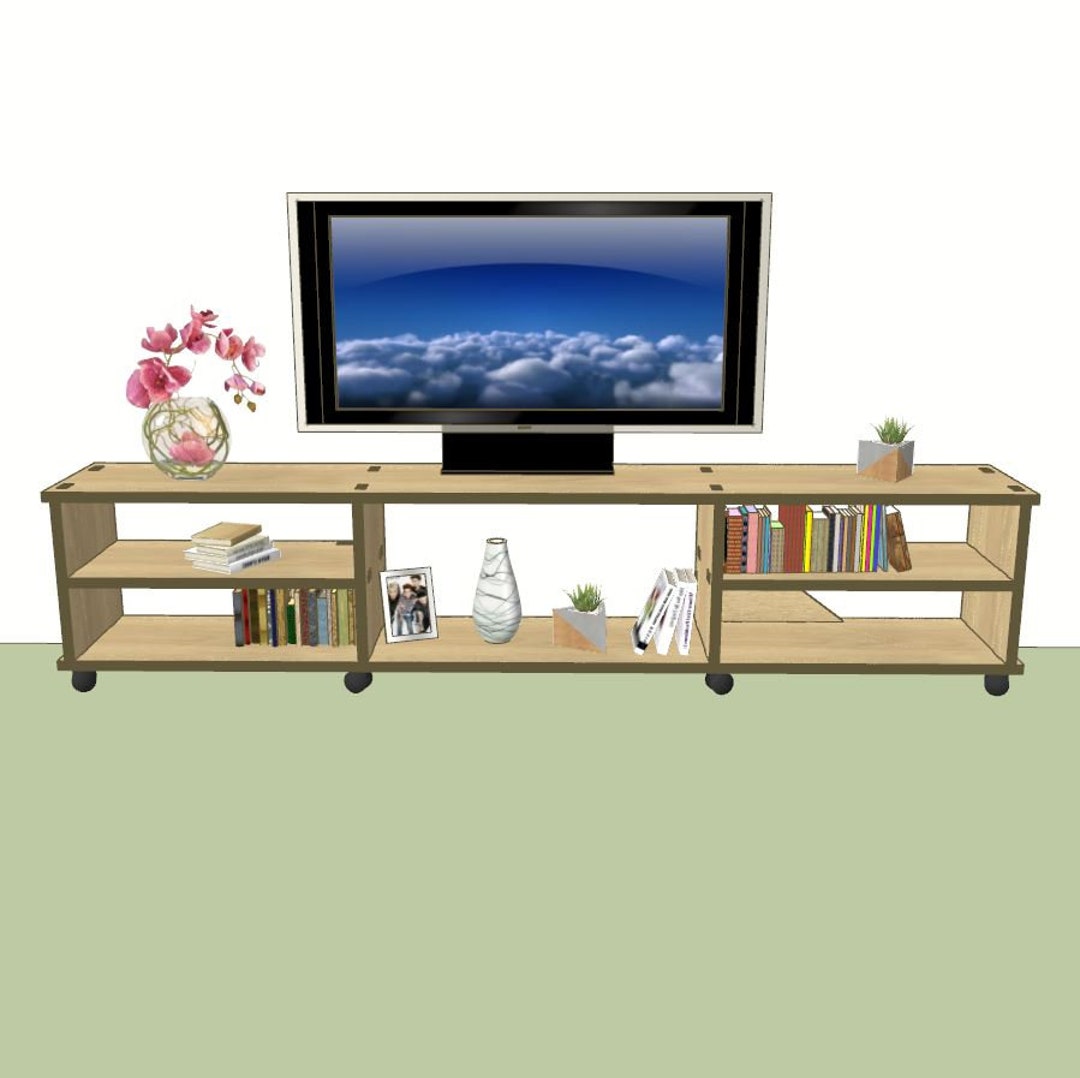 Tv Unit, Modern Tv Unit, Bookcase, Bookshelf, CNC Cut Files, CNC Files ...