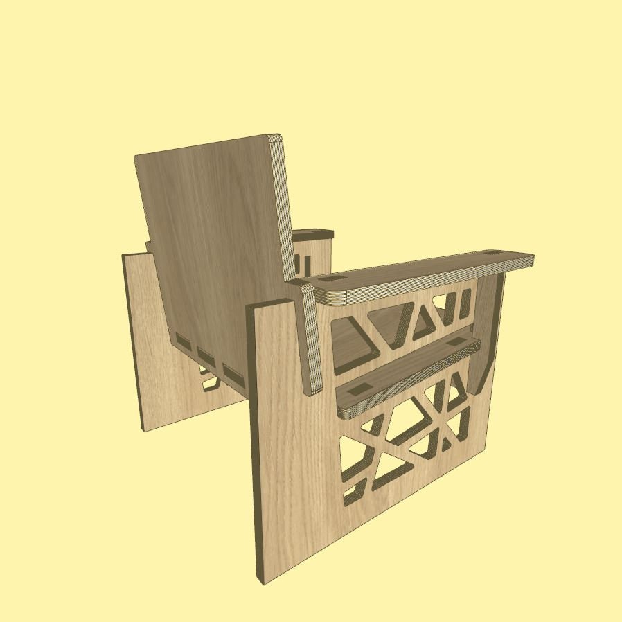 Armchair, Modern Furniture, Daddy Armchair, CNC Cut Files, Dinner Table ...