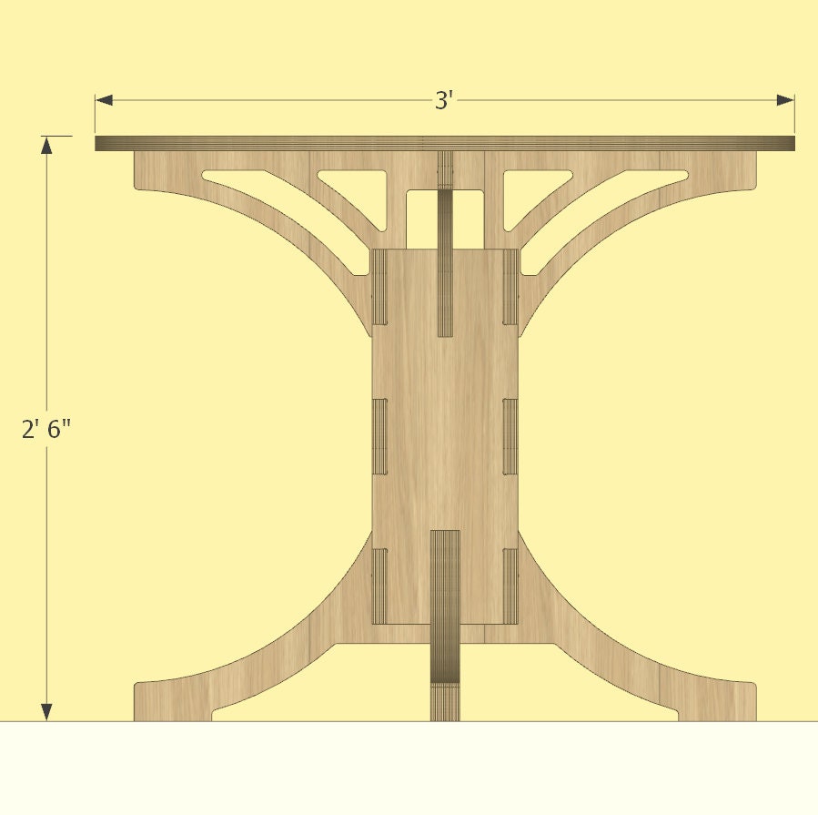 Kitchen Table, Circle Table, Disassembled Table, Disassembled Furniture ...