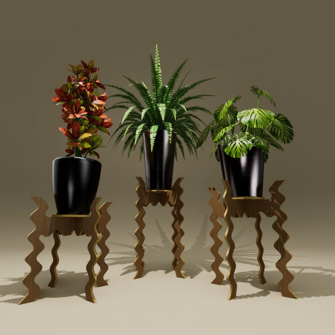 Plant Stand, Tiered Plant Stand, Wooden Plant Stand, Cnc Cut Files, Cnc ...