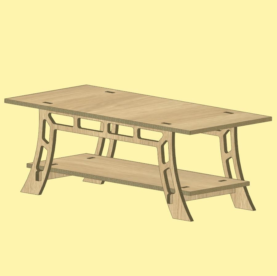 Coffee Table, Disassembled Table, Disassembled Furniture , CNC Cut ...