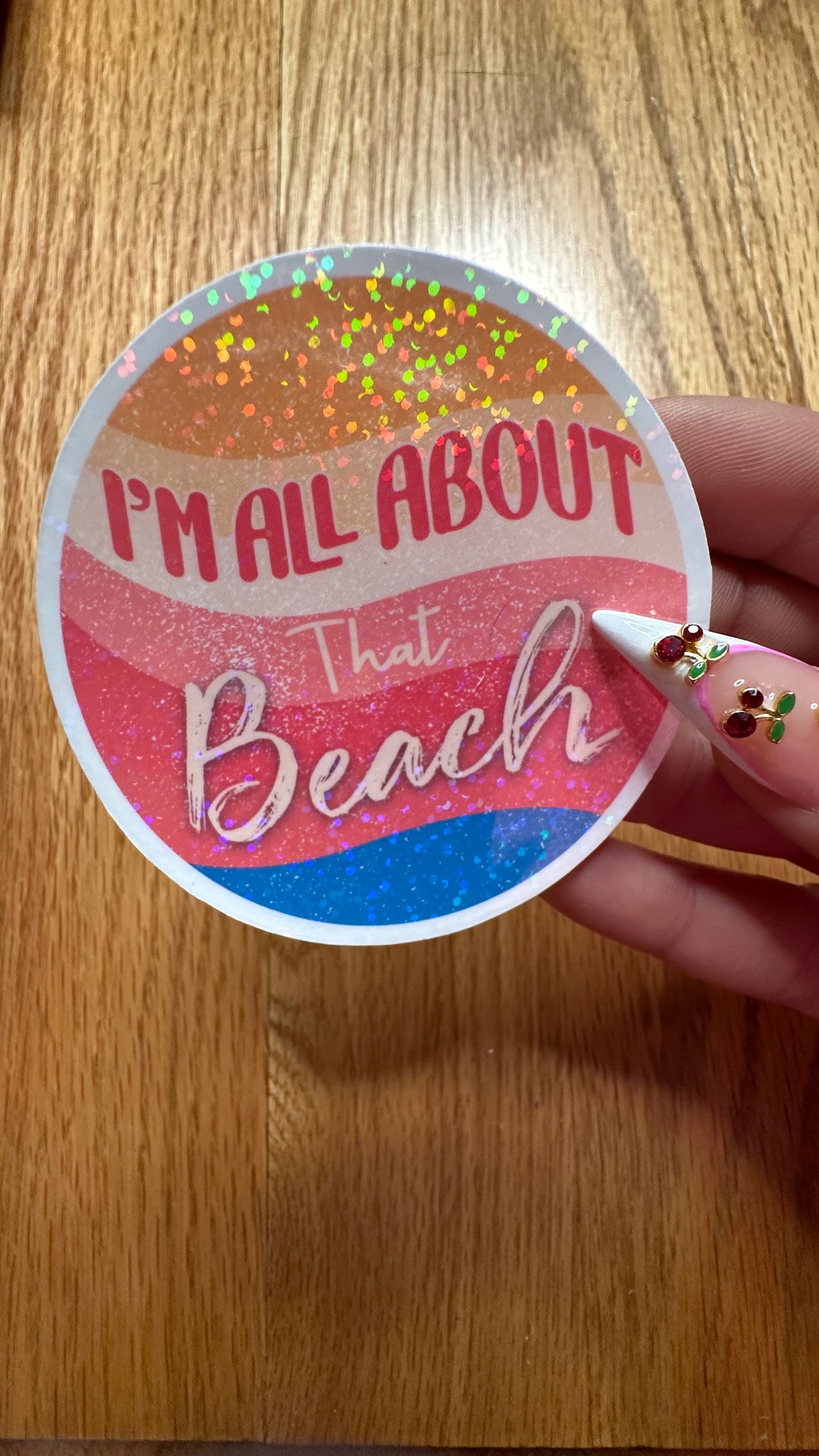 All About That BEACH! Colorful Tropical Vacation Sunset Vibes Die Cut ...