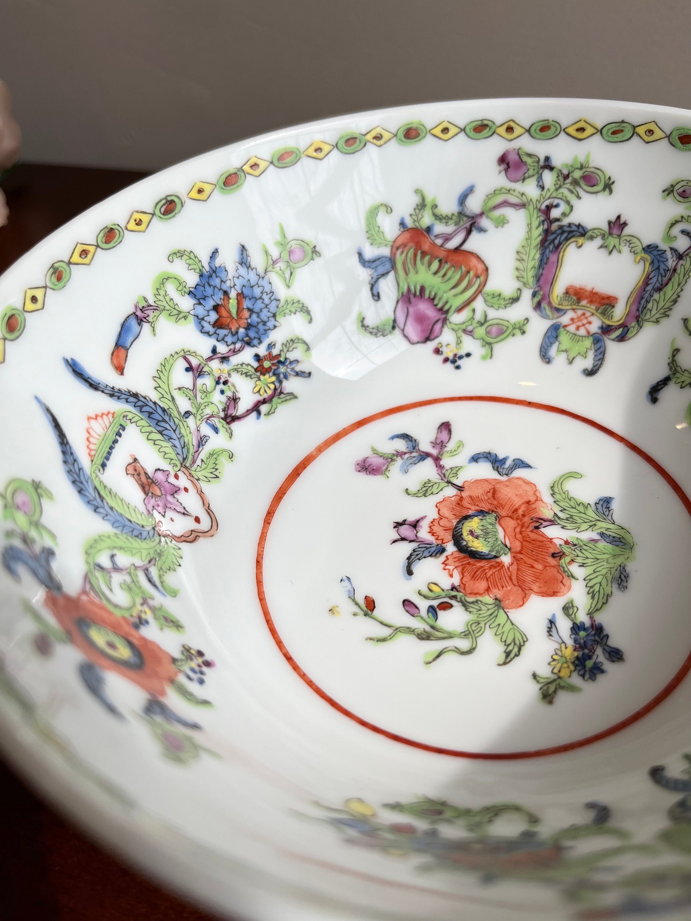 JAPANESE PORCELAIN WARE Hand Painted in Hong Kong, 6 Inch Wide, 3 Inch ...