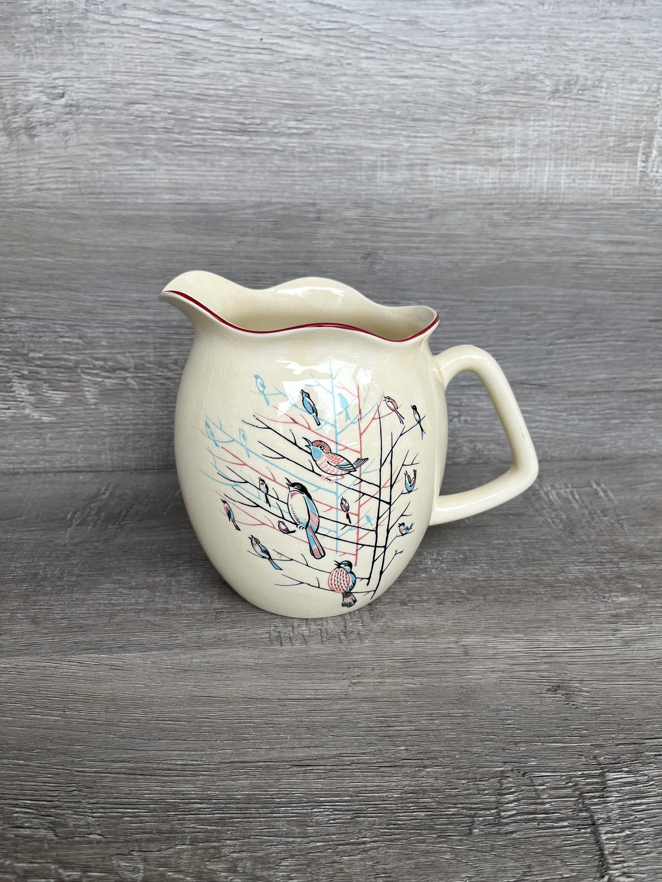 BESWICK ENGLAND Pottery Water Jug, Water Picture, A Rare Dawn Chorus of ...