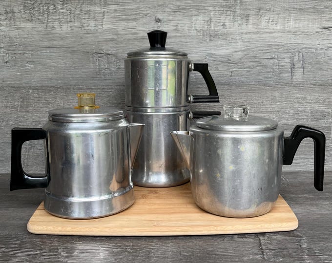 ALUMINUM COFFEE Pot-percolators: Choice of Vintage Aluminum Coffee Pots ...