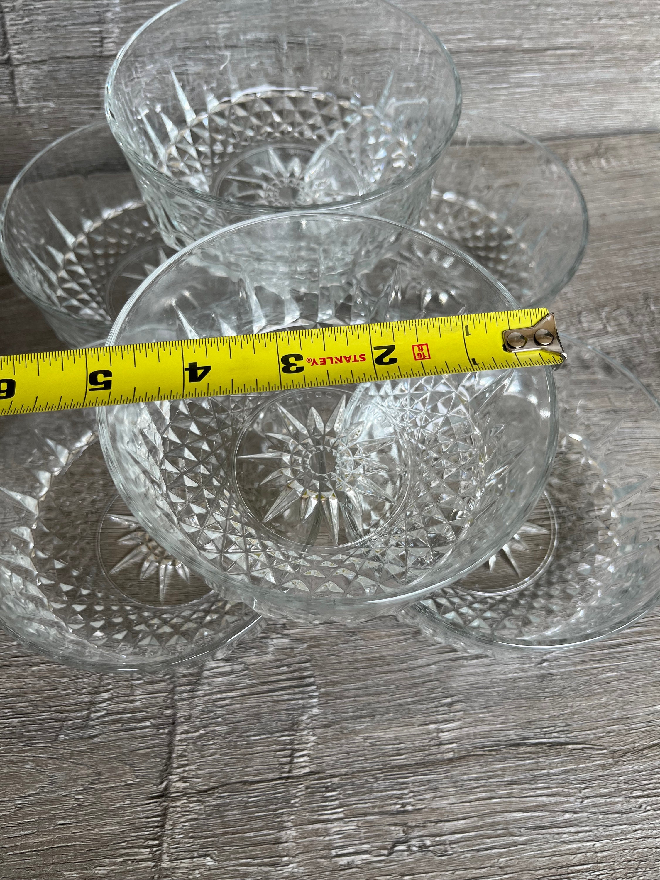 ARCOROC FRANCE Glass Bowl Set, Diamant Pattern, Tempered Glass 8 Inch ...