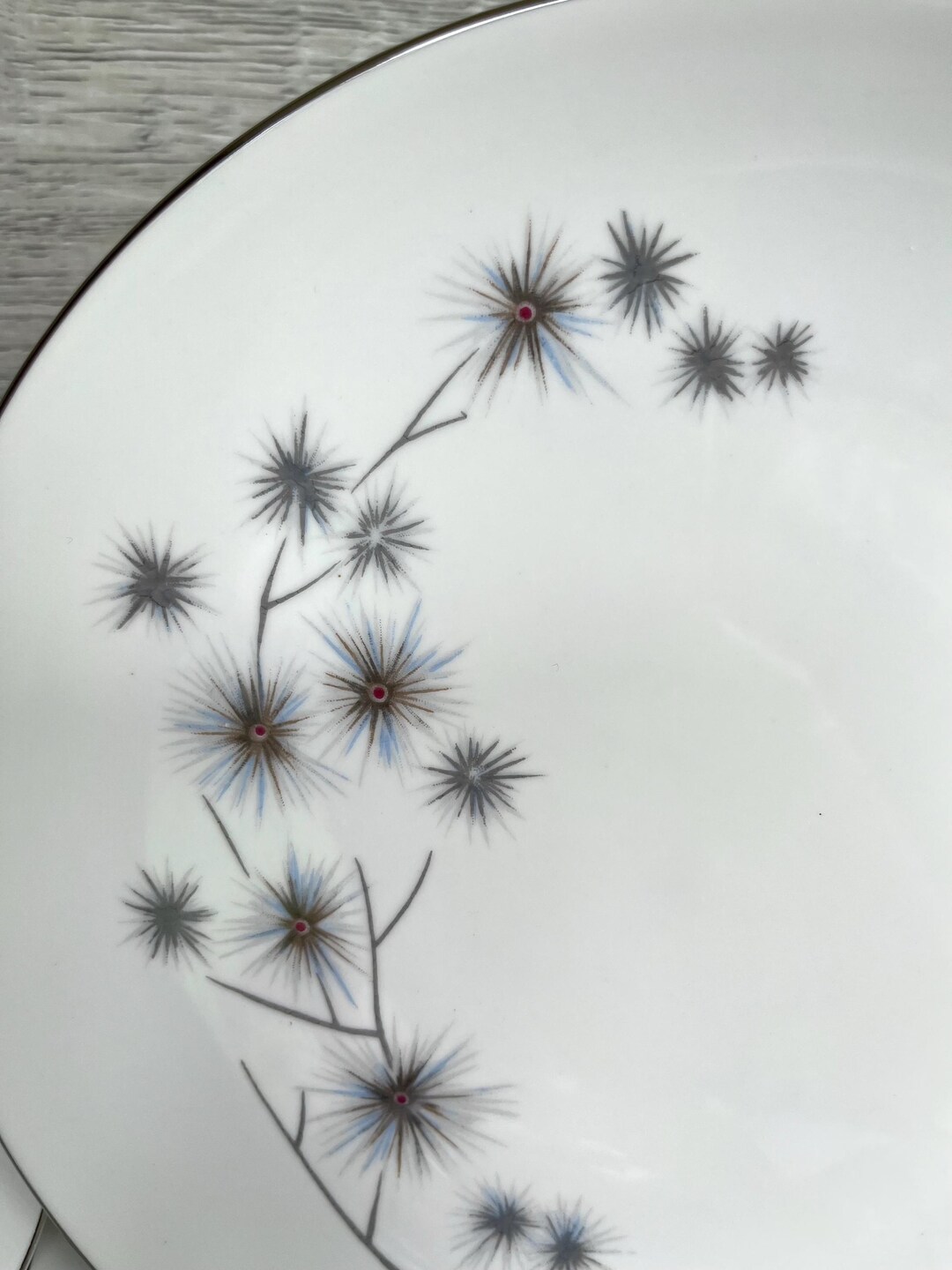 Vintage PLATINUM STAR BURST Dinnerware by Creative-japan, 1960's ...