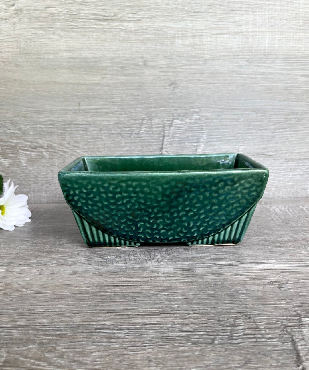 HULL USA 75 Pottery, Rectangle Planter, Mission Green or Dark Moss ...