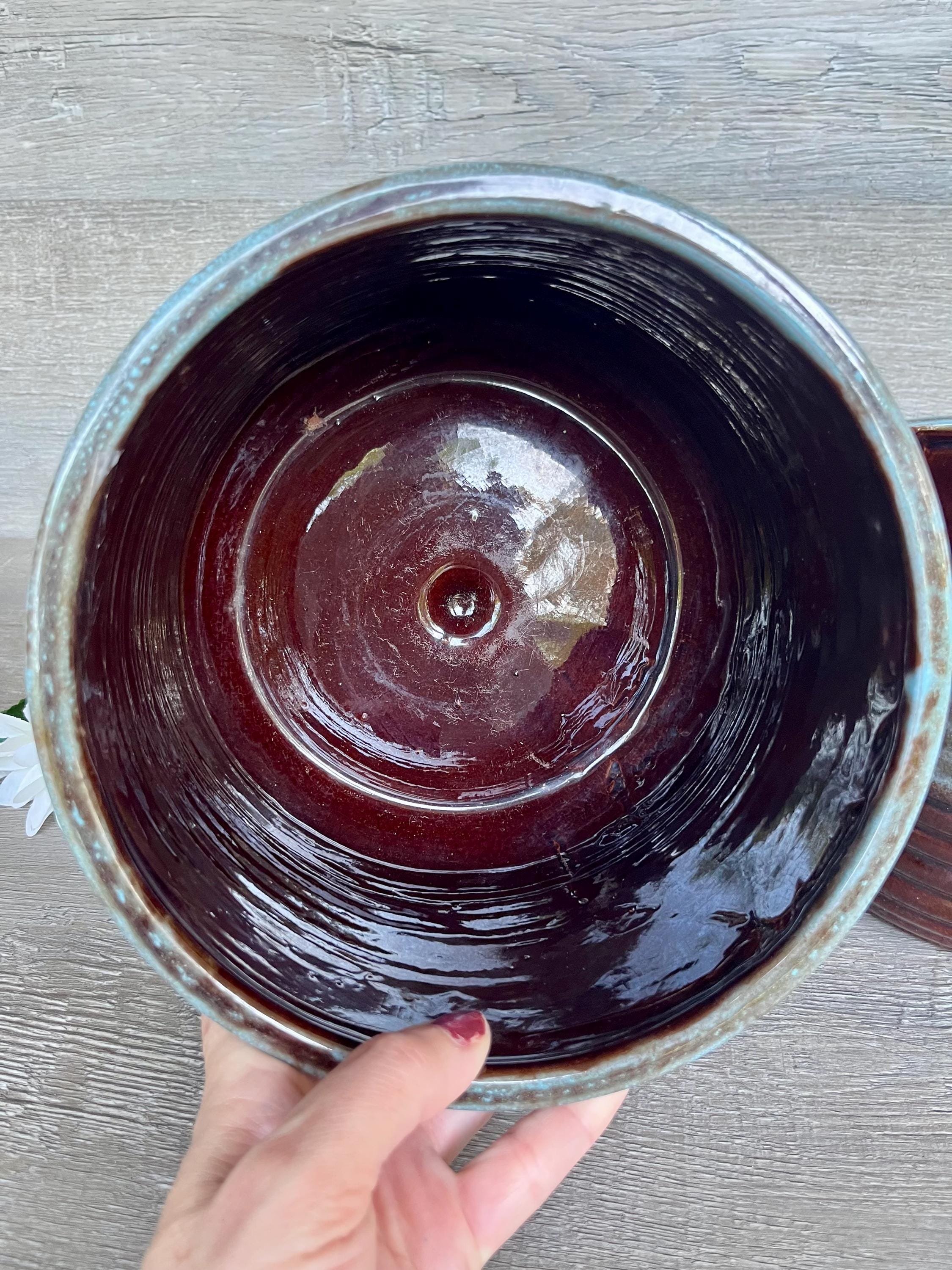 JAPAN REDWARE POTTERY Planter, Flower Pots, Crocks, Beautiful Drip ...