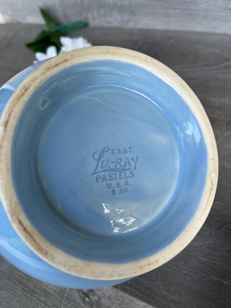 LURAY PASTELS BLUE Pitcher or Two Small Bowls, 1938-1960's Vintage Mid ...