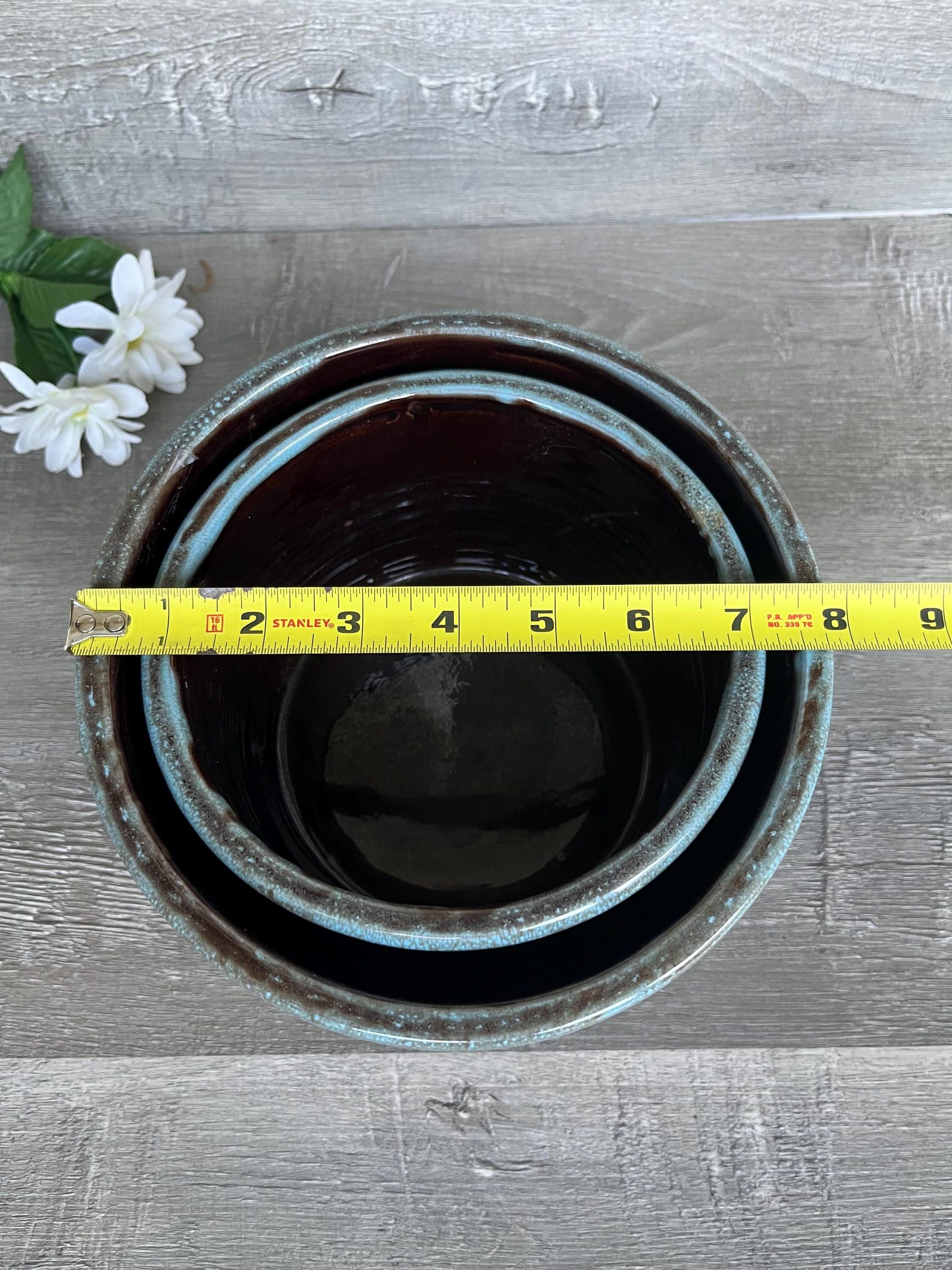 JAPAN REDWARE POTTERY Planter, Flower Pots, Crocks, Beautiful Drip ...