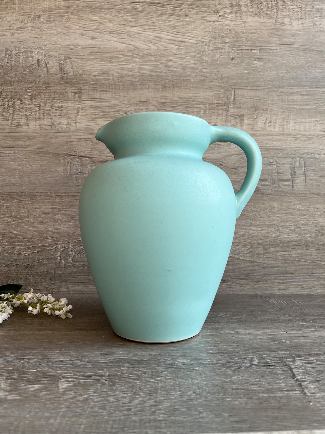 LANGLEY POTTERY JUG Made in England, Beverage Pitcher, Robin Egg Blue ...