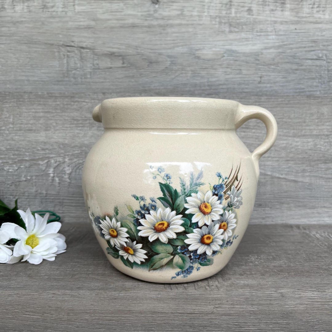 CASEY POTTERY PITCHER With Lid, Casey Pottery Jug, Daisy Design ...