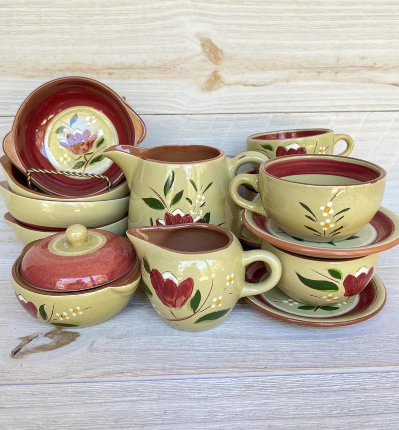 Stangl Pottery Magnolia Pattern, Produced 1952 to 1978, Hand Painted ...