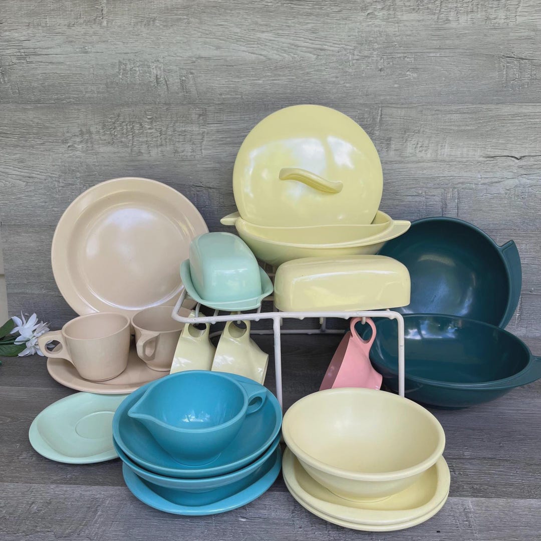 BOONTON MELMAC Dinnerware/dishes, Vintage 1950's-1960's Colorful Melmac/melamine-sold Separately ...