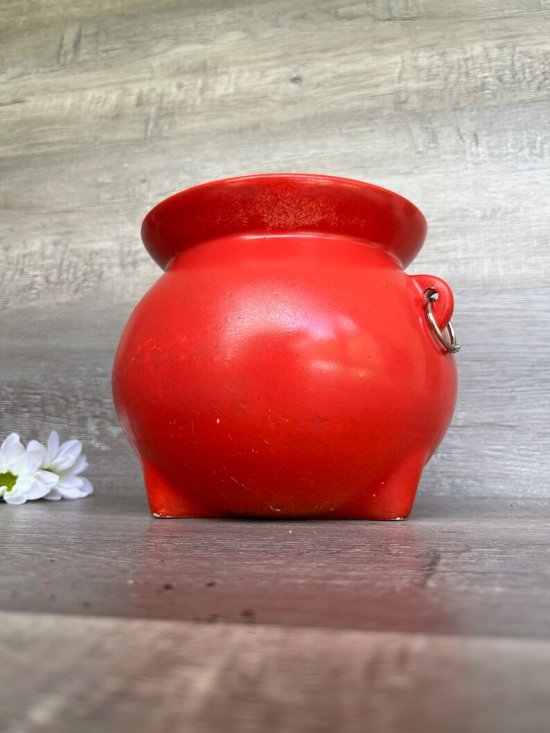 MCCOY RED POTTERY, Cookie Jar, Bean Pot, Re-purpose Planter, Colorful ...