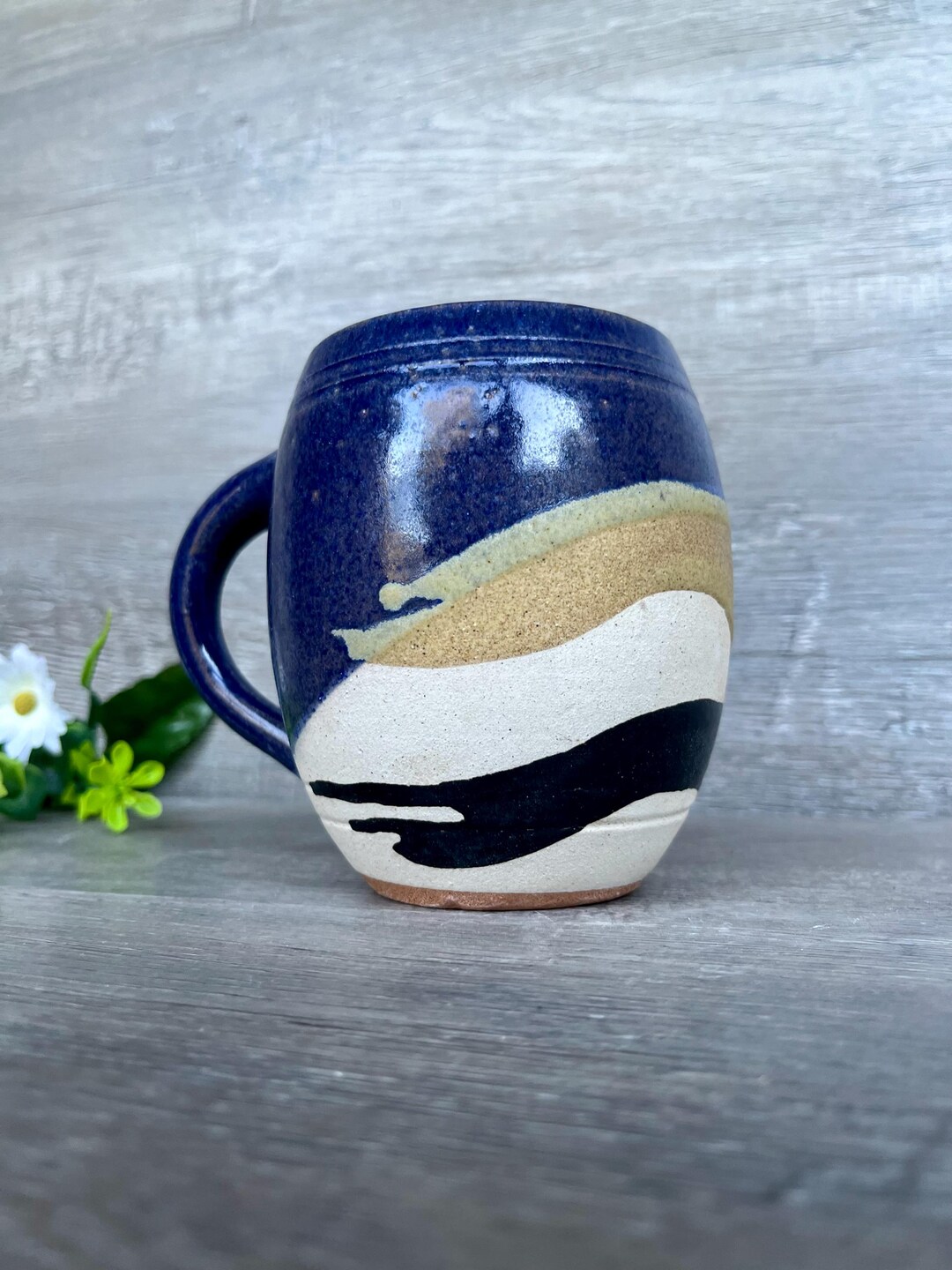 ALFADOM STONEWARE MUG, Terracotta Pottery Mug, Artist Signed, Dominican ...