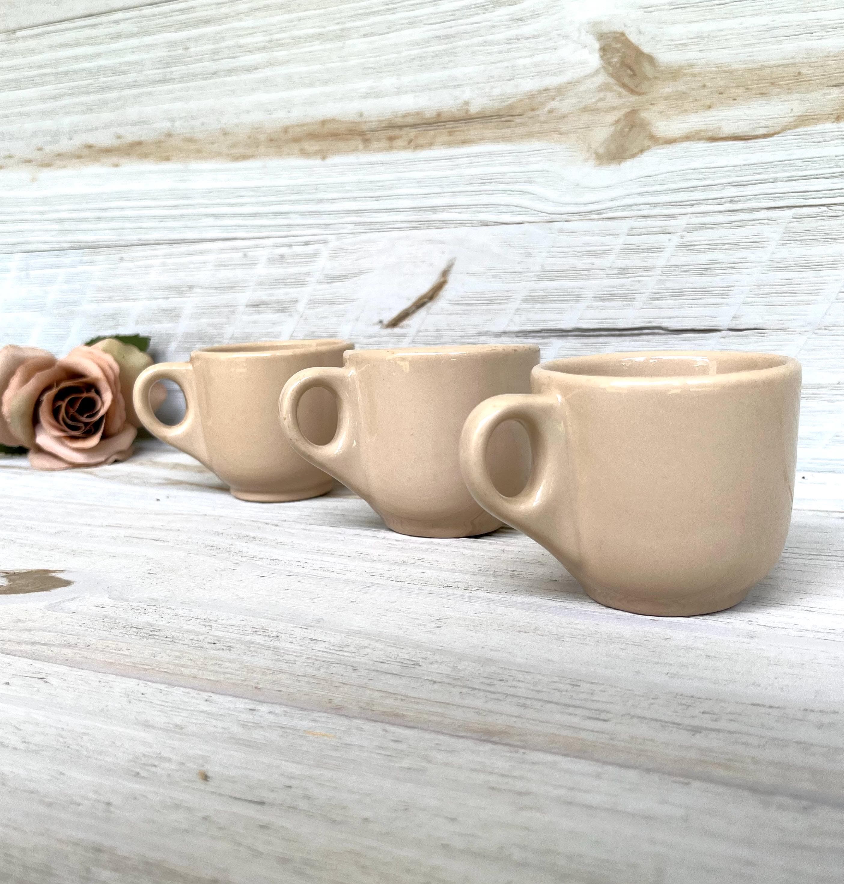 Vintage Vitrified China Diner Cups: Beige Restaurant Ware - Etsy