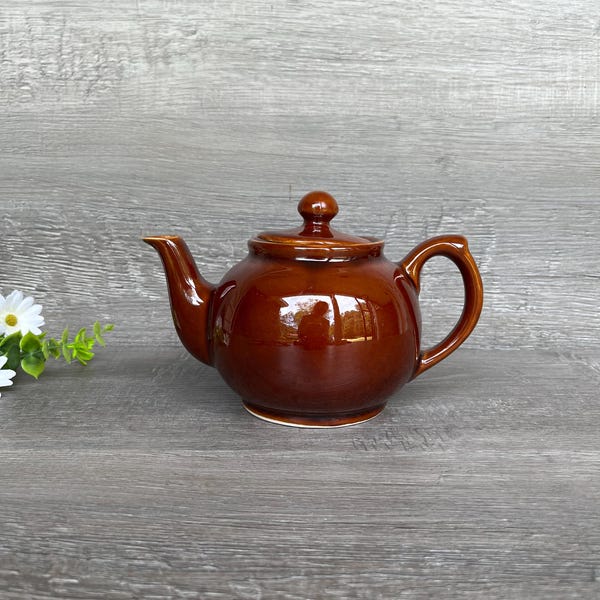 Brown Teapot - Etsy