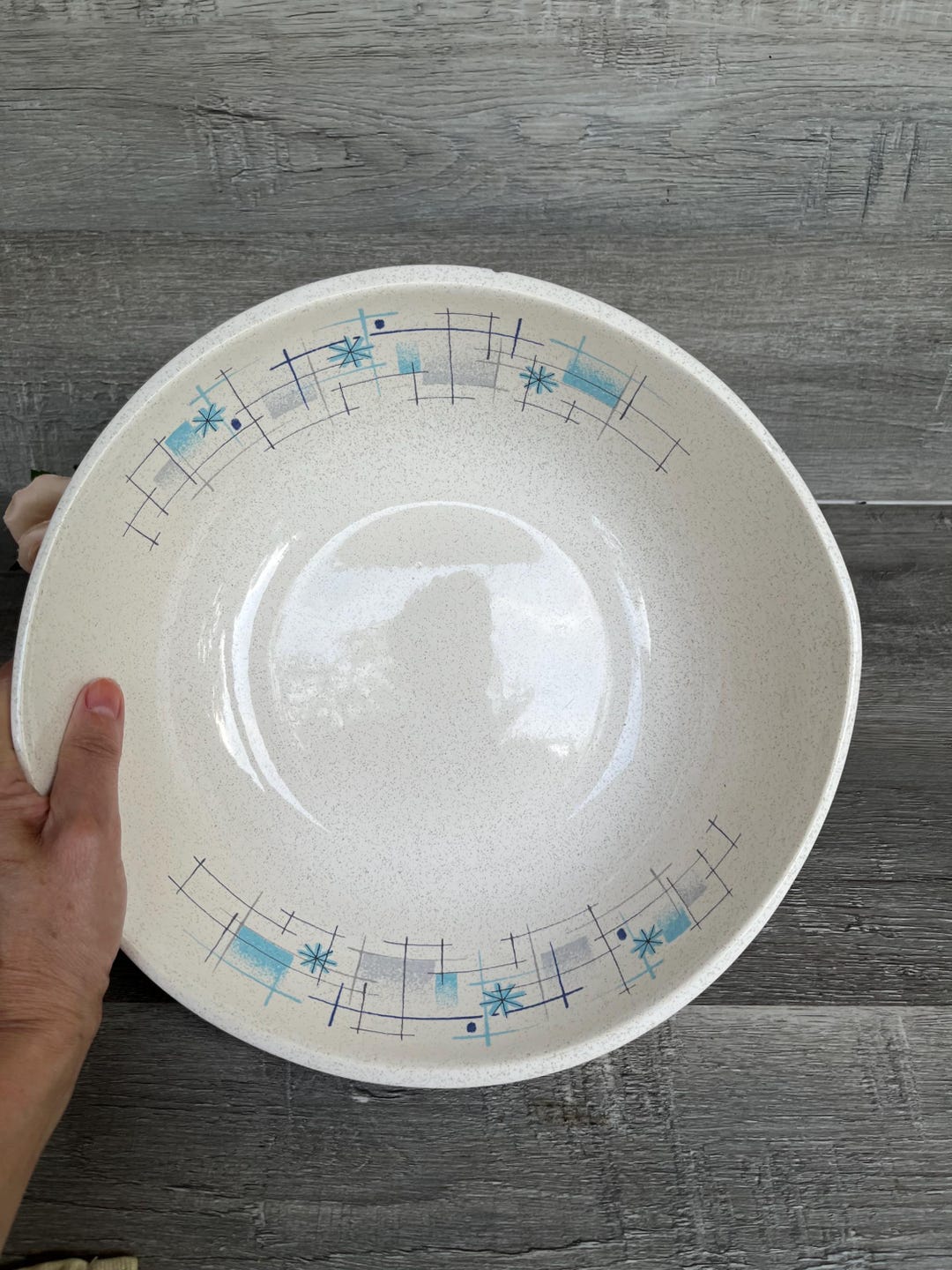 FRANCISCAN OASIS BOWL, Large 12" Serving Bowl in an Atomic Starburst ...