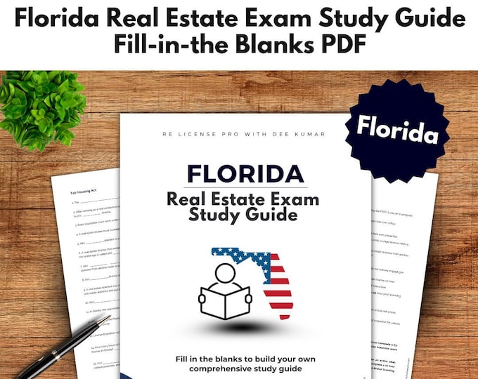 Florida Real Estate Exam Study Guide | Printable Study Guide for the ...