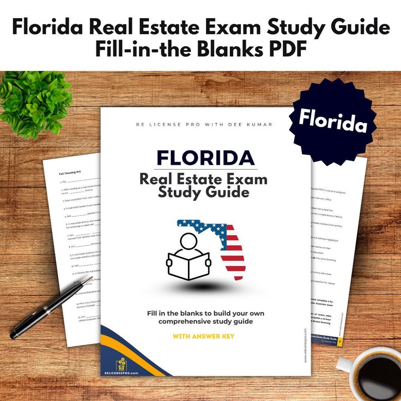 Florida Real Estate Exam Study Guide | Printable Study Guide for the ...