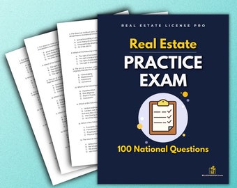 Real Estate Practice Exam, Instant PDF Download Ready-to-print Realtor ...
