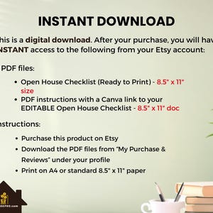 Real Estate Open House Checklist: Printable Agent Guide (canva Editable ...