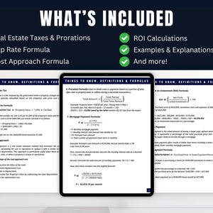 Real Estate Exam Math Cheat Sheet: Formulas & Definitions (PDF Download ...