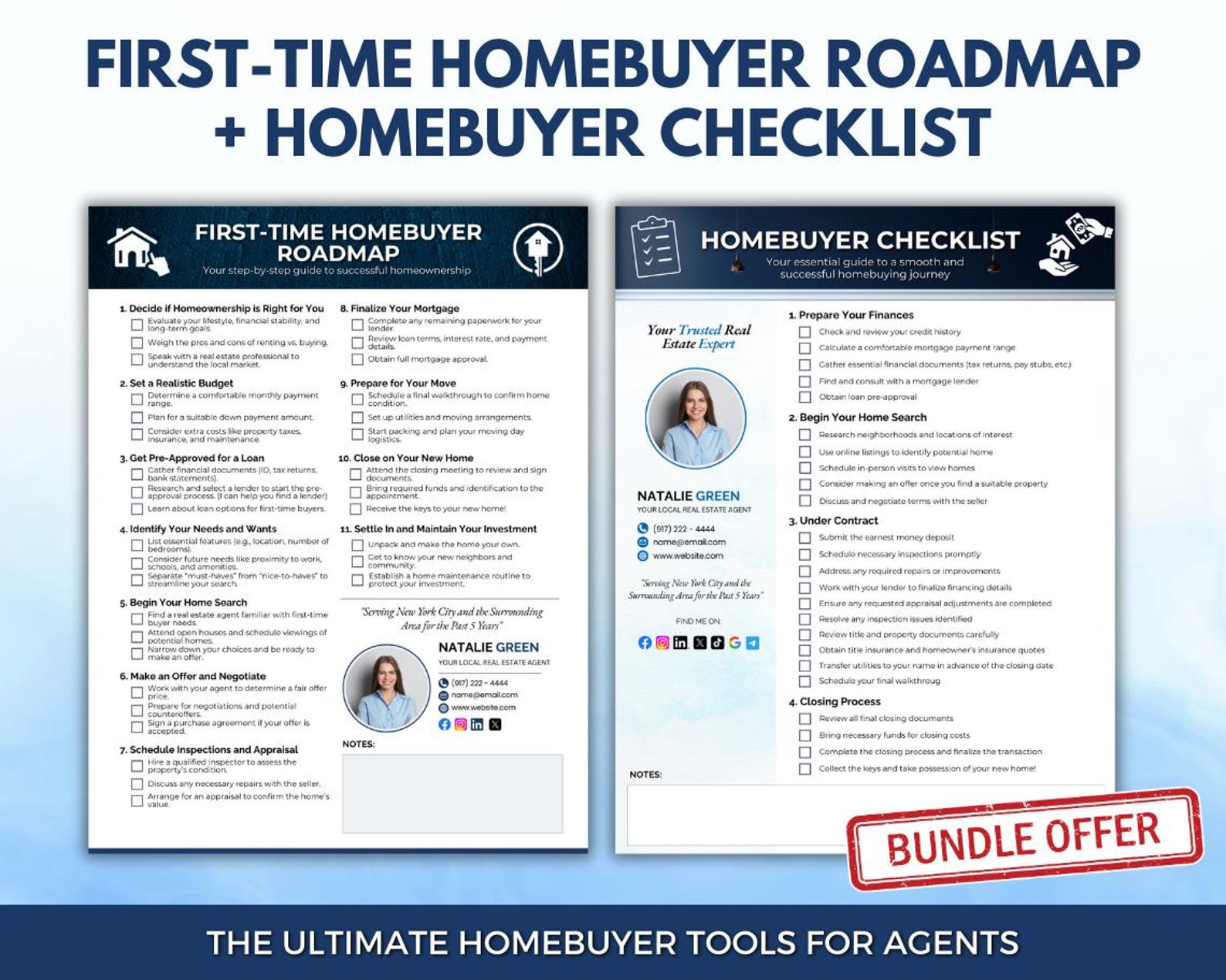 Real Estate Homebuyer Checklist, Real Estate Agent Checklist, Homebuyer ...