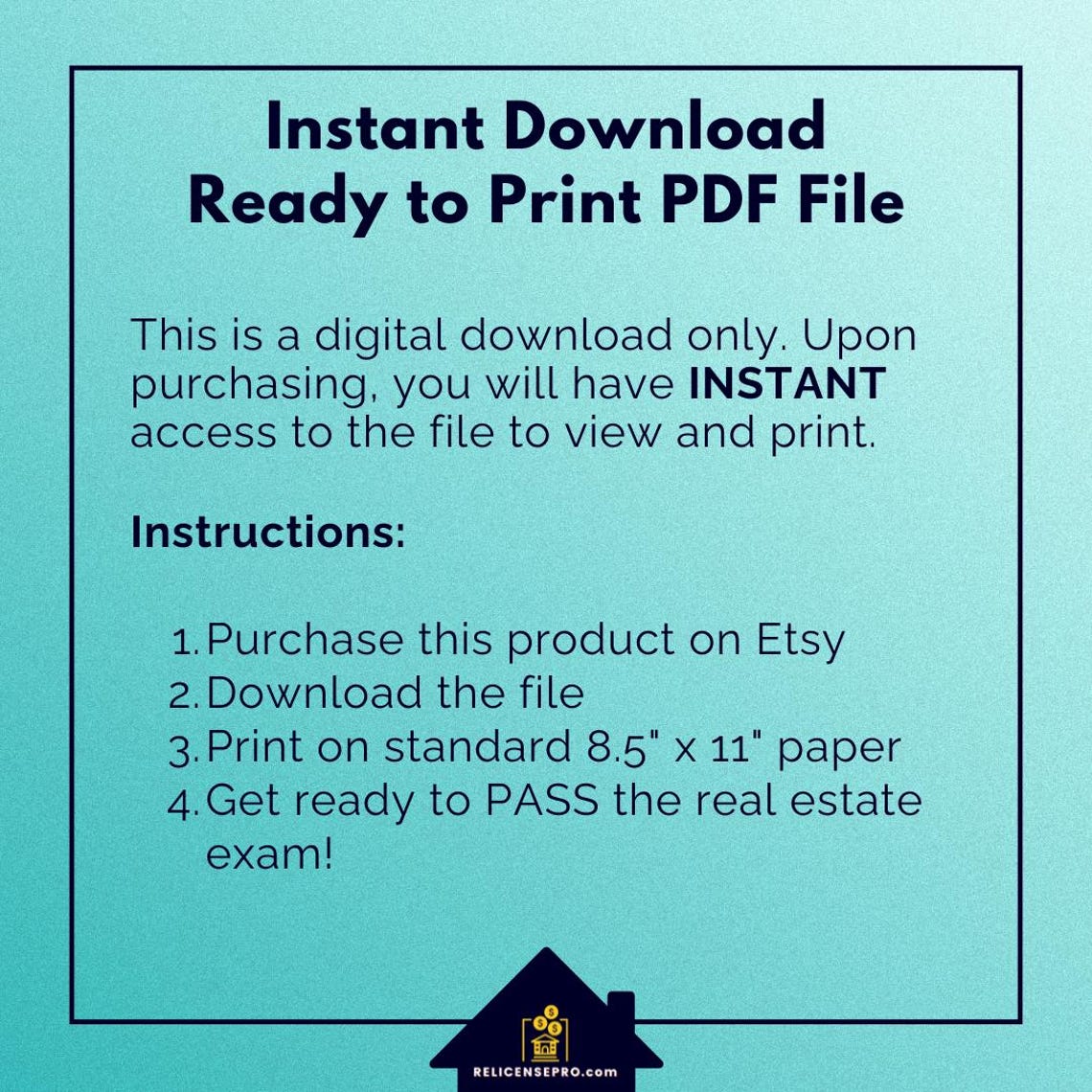 Real Estate Exam Cheat Sheet: 2025 Study Guide (printable PDF) - Etsy