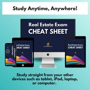 Real Estate Exam Cheat Sheet: National Portion Study Guide (digital ...