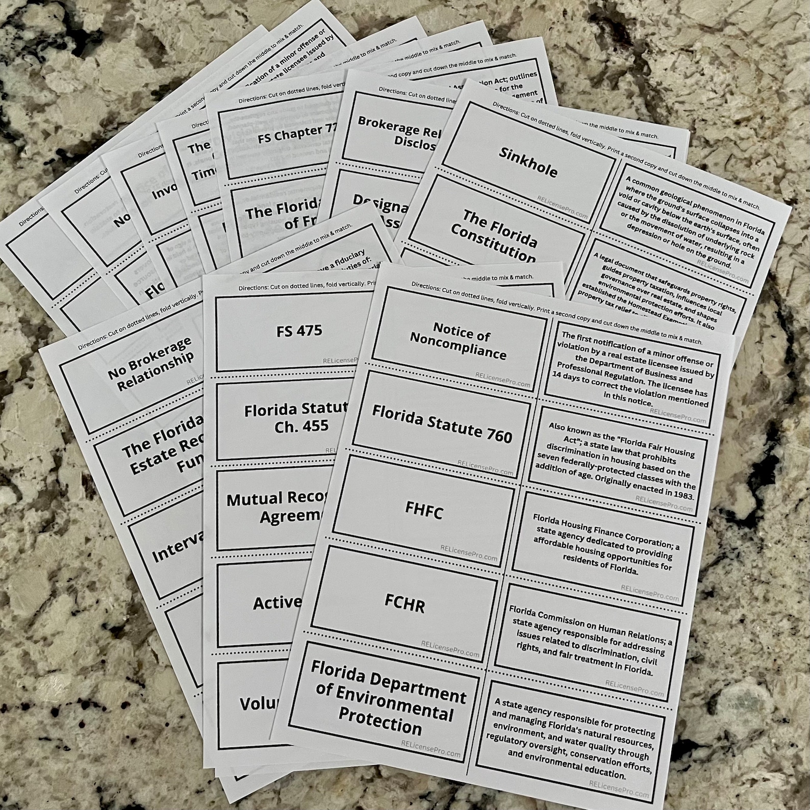 Florida Real Estate Exam Flashcards: State-specific (PDF File) - Etsy