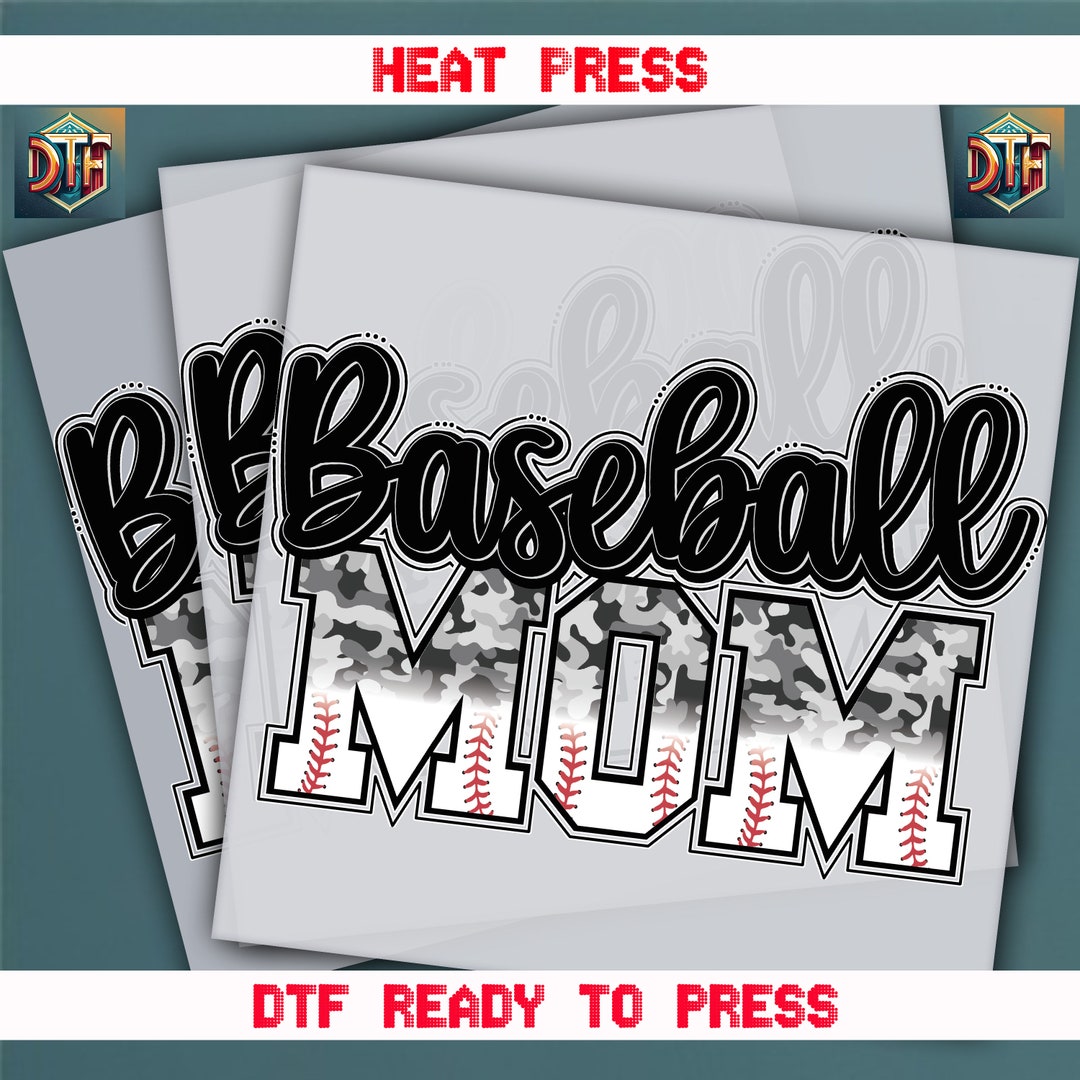 Baseball Mom, Ready to Press DTF Transfer, DTF Transfers, Direct to ...